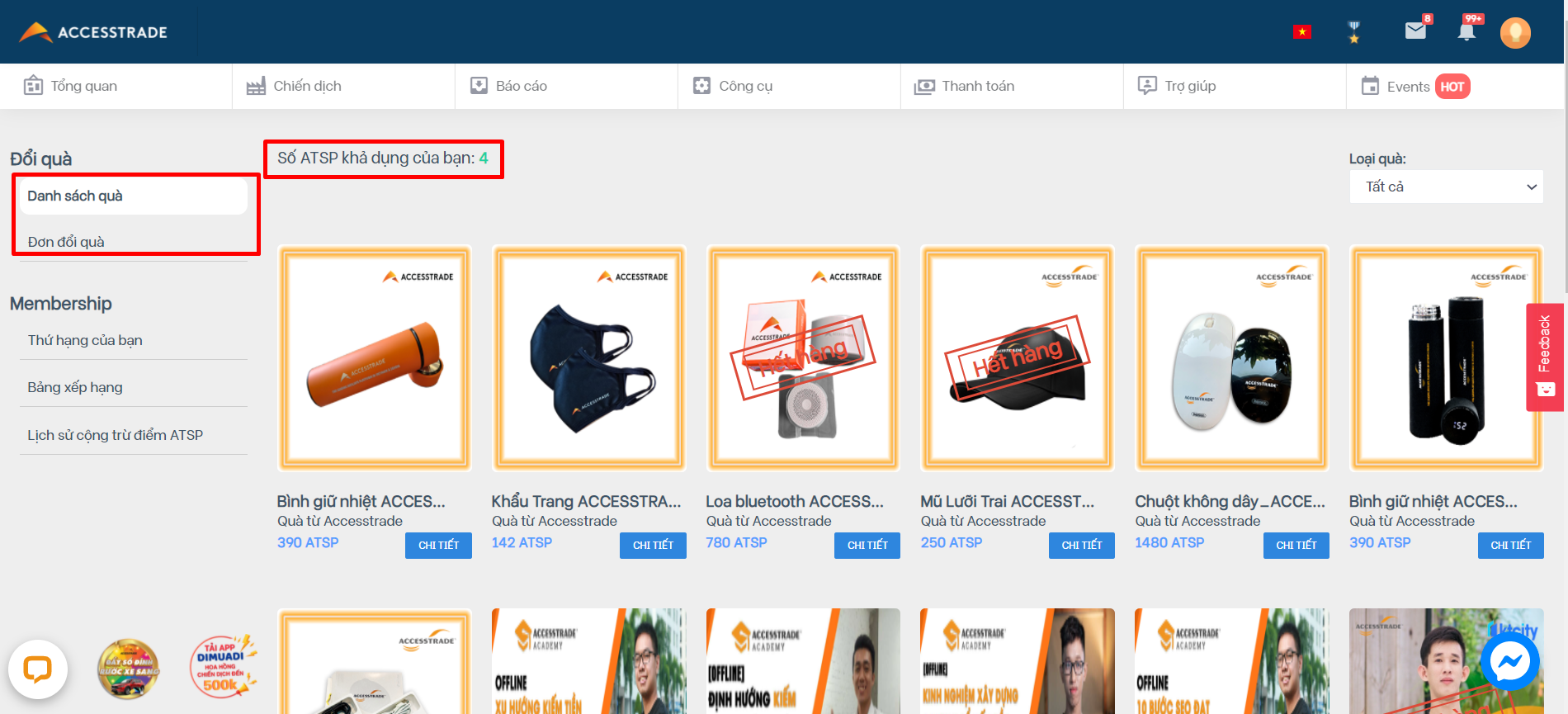 ATSP - Accesstrade Super Point - Trung tâm trợ giúp ACCESSTRADE IQTrung ...
